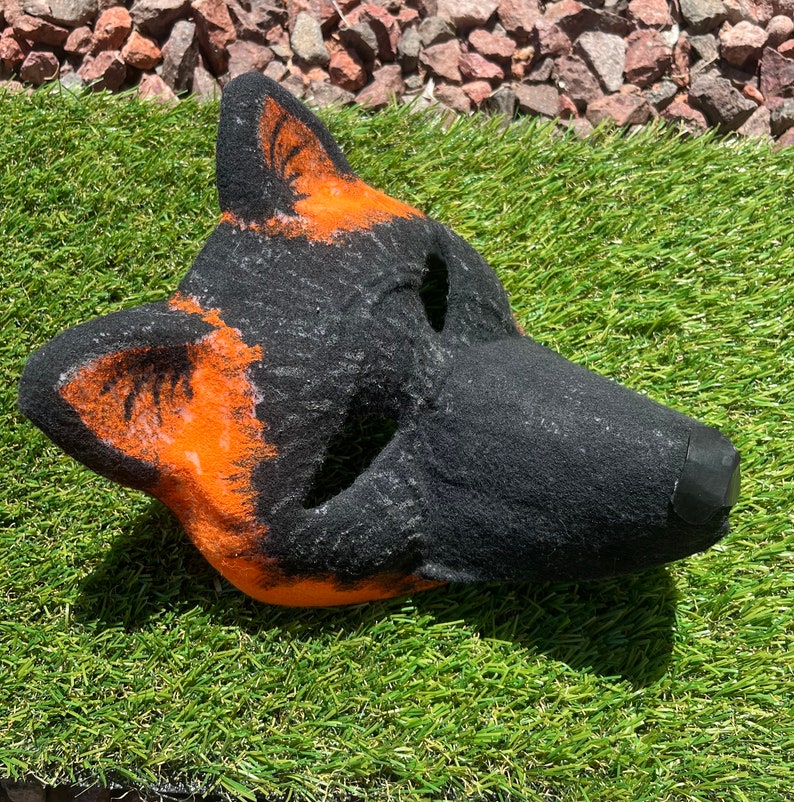 Cross Fox Mask melanistic Fox - Etsy