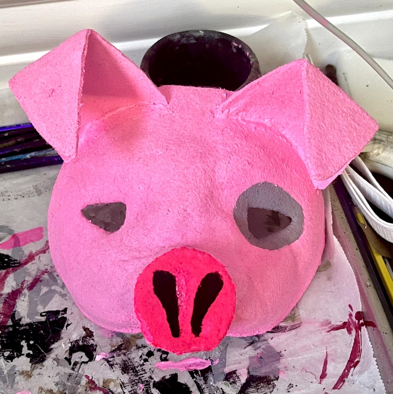 Pink Pig Mask - Etsy