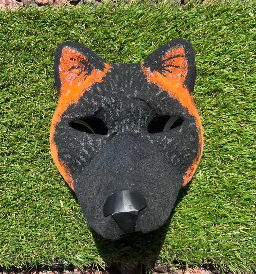 Cross Fox Mask (melanistic Fox) - Etsy