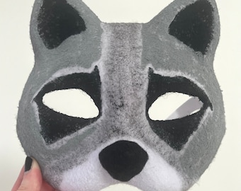 Raccoon Mask Animal Head Festival Costume - Etsy
