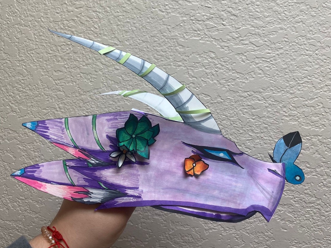 Orchid Premade Cardstock Dragon Puppet Javisdragons & Rev Animations - Etsy