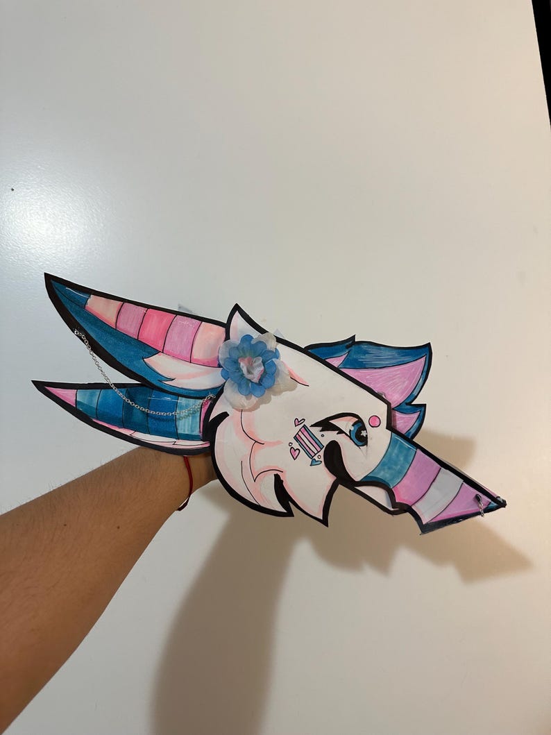 Paper Dragon Puppet Premade Transgender Pride Furnfantasy - Etsy