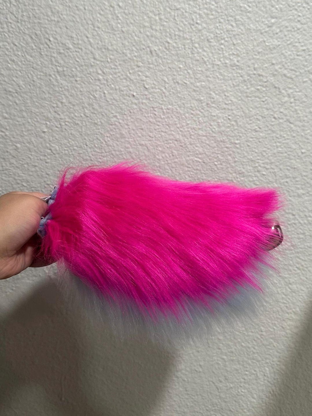Fursuit Nub Tail Hot Pink & Light Blue W/ Bell || Furnfantasy - Etsy