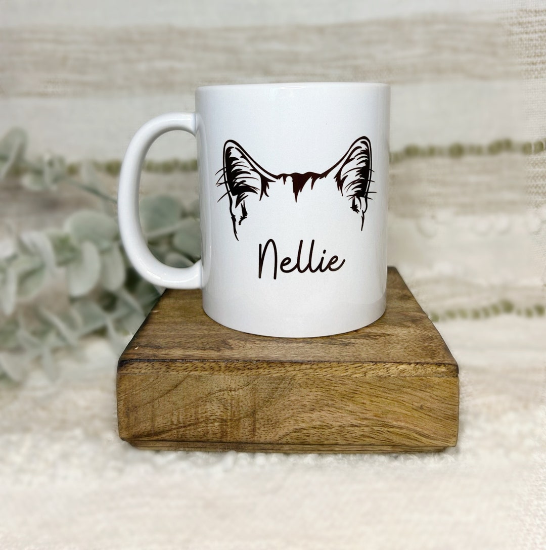 Custom Personalized Pet Ears Fine Line Mugs & Tumblers Pet - Etsy