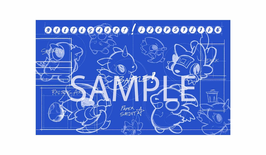 Digimon Blueprint Playmat - Etsy