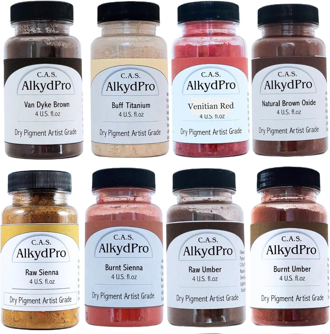 Natural Earth Pigment Van Dyke Brown, Burnt Umber, Raw Umber , Burnt ...