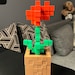 Minecraft Style Rose Custom Colors Desk Accessory Gift for Gamers ...