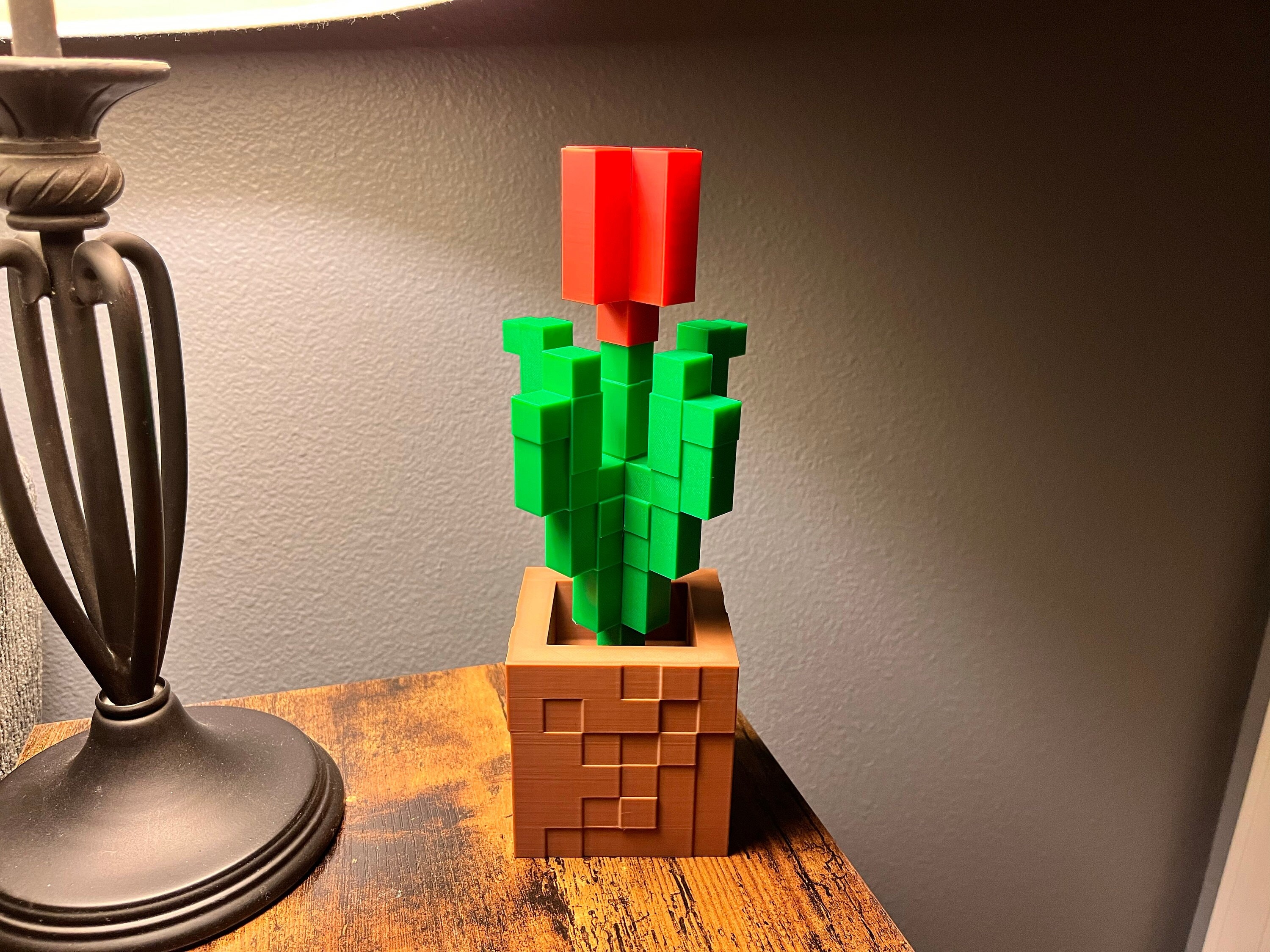 Minecraft Style Tulip - Custom Colors - Desk Accessory - Minecraft ...