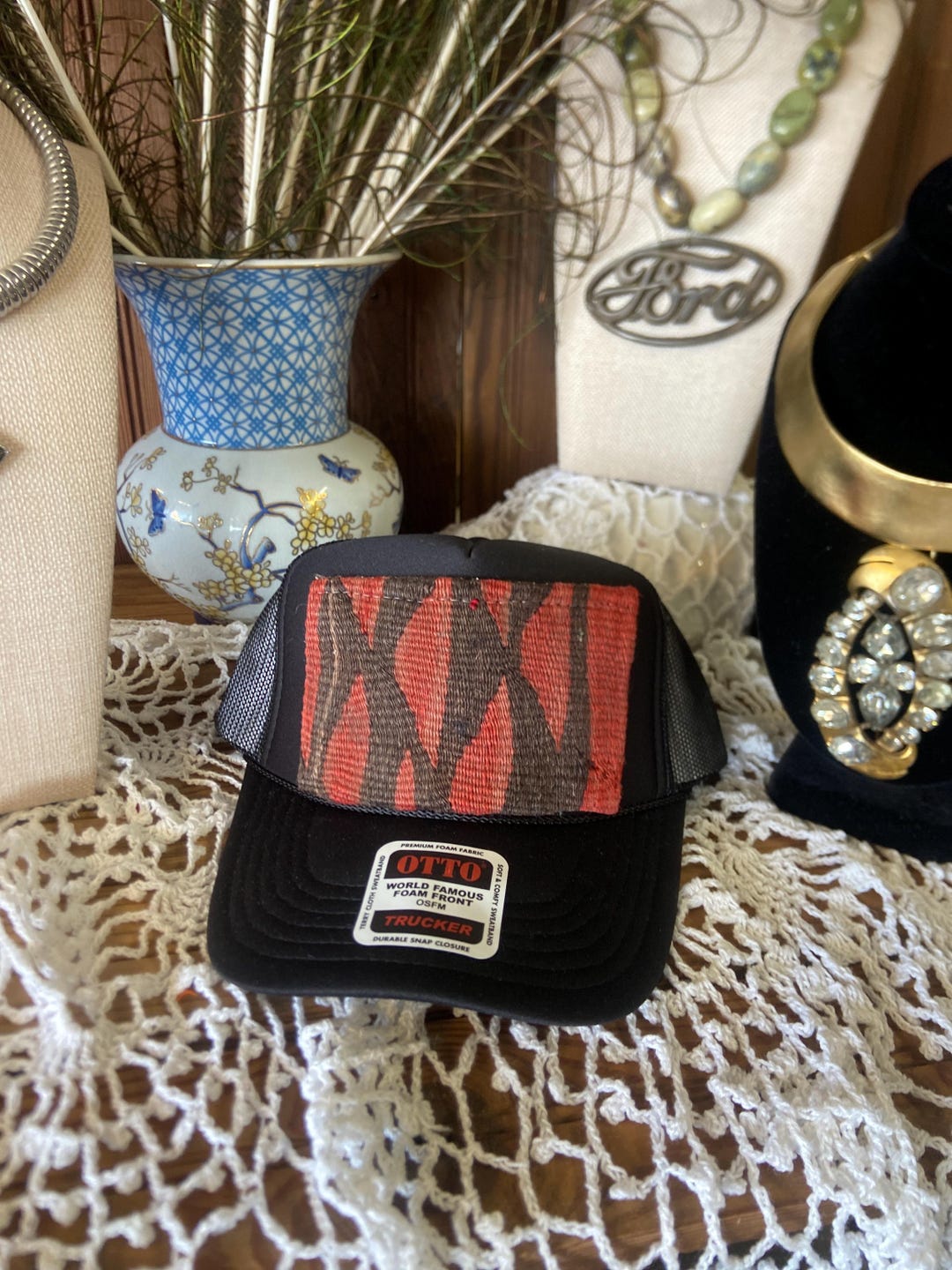 Otto Trendy Trucker Hat With Kilim Turkish Patch - Etsy