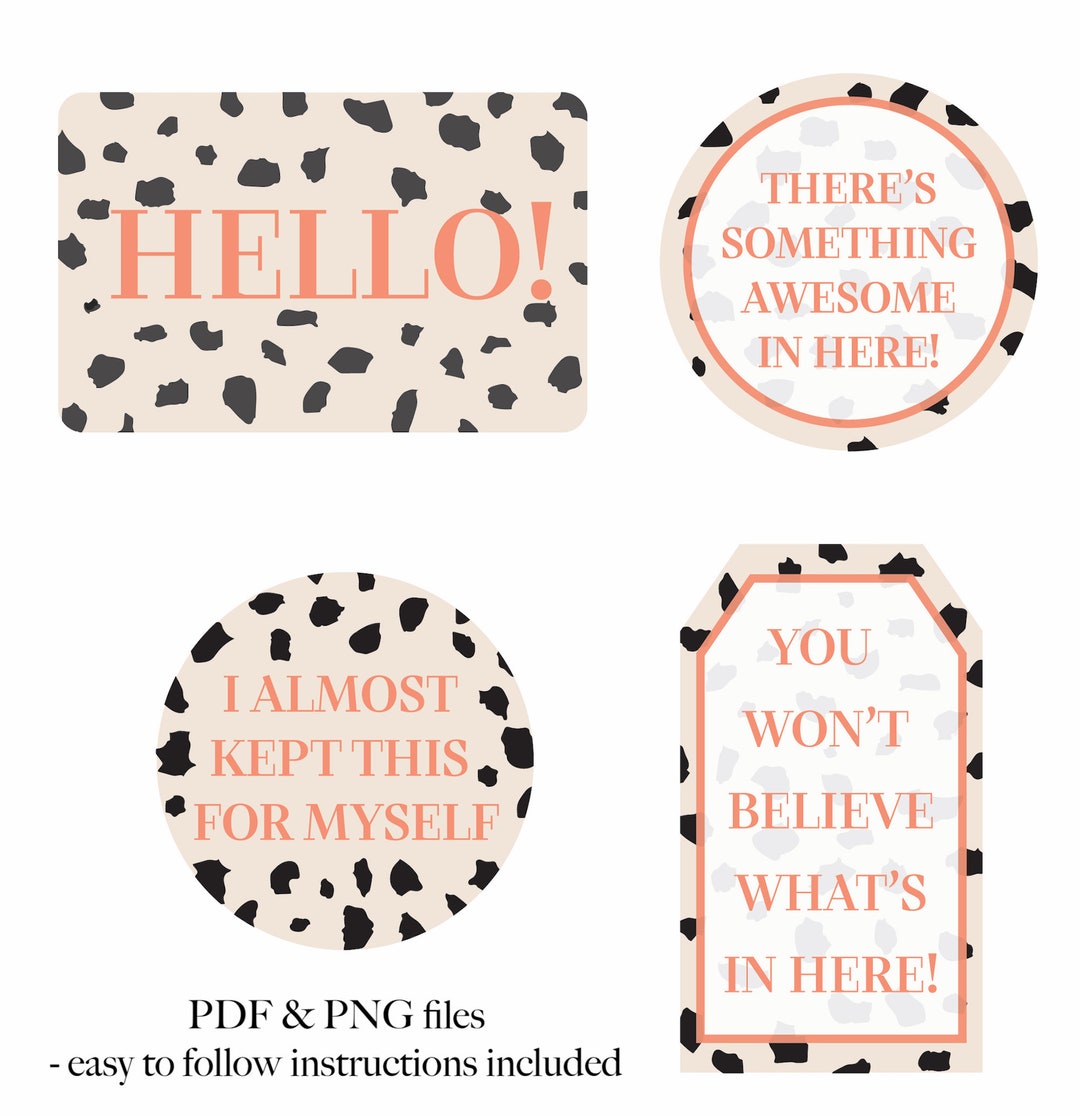 Animal Spot Printable Gift Tags That Spot Collection - Etsy