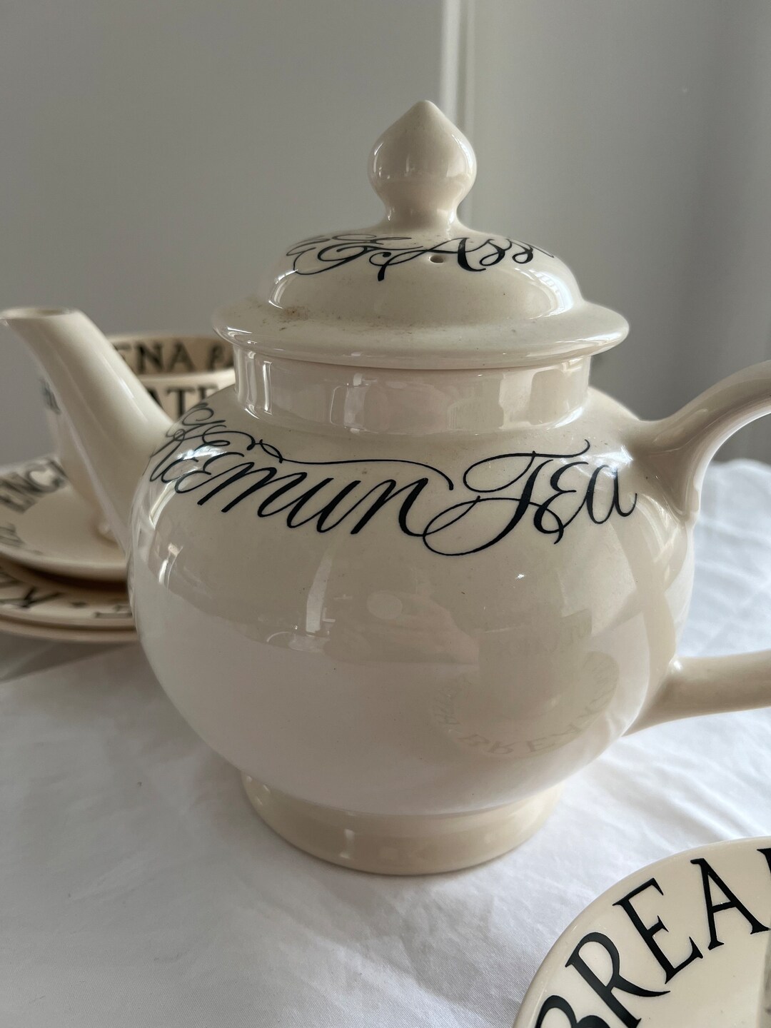 RARE Vintage Emma Bridgewater Copperplate Teapot - Etsy