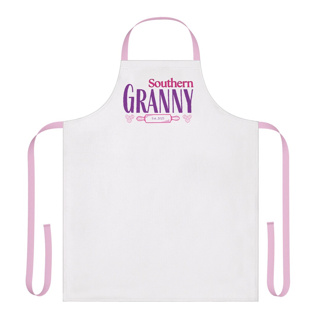 Custom Southern Granny Apron, One Size Fits All Polyester Canvas ...