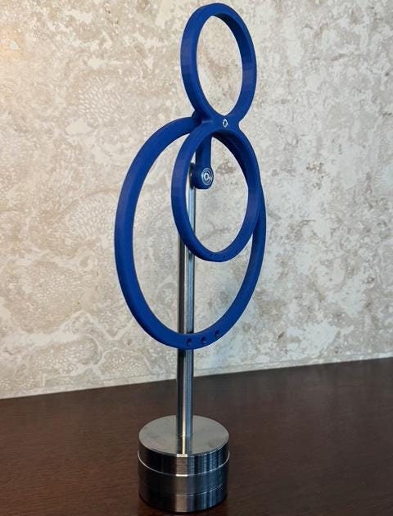 Free Standing "8-ball" Double Ring Pendulum Kinetic Sculpture - Etsy