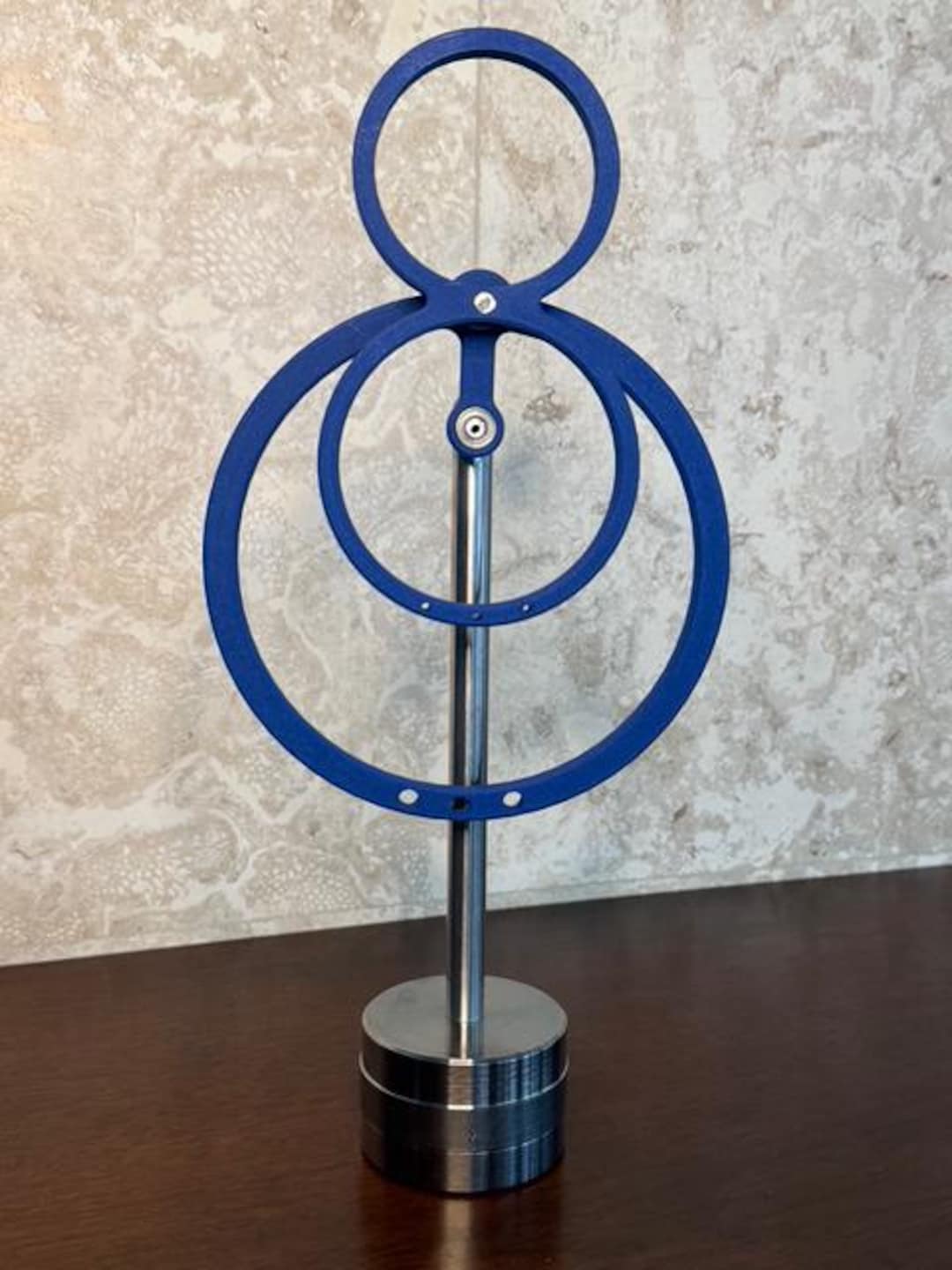 Free Standing "8-ball" Double Ring Pendulum Kinetic Sculpture - Etsy