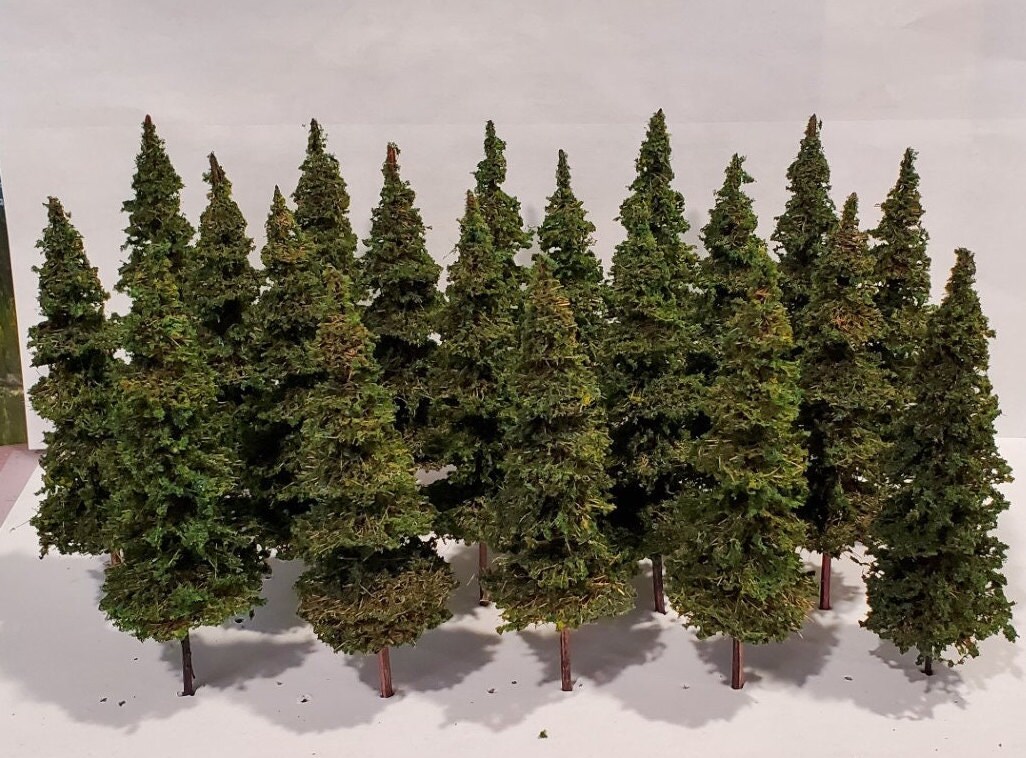 Moose Creek Trees - 5" Tall X 20 Pcs Model Trees - Handmade Model ...