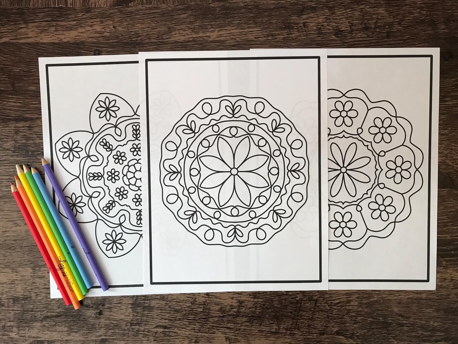 Flower Mandala Coloring Pages, Easy Flower Mandala, Spring Flower ...