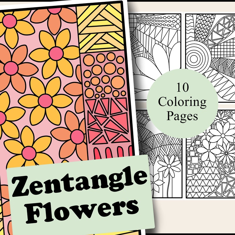 Zentangle Flowers - Etsy