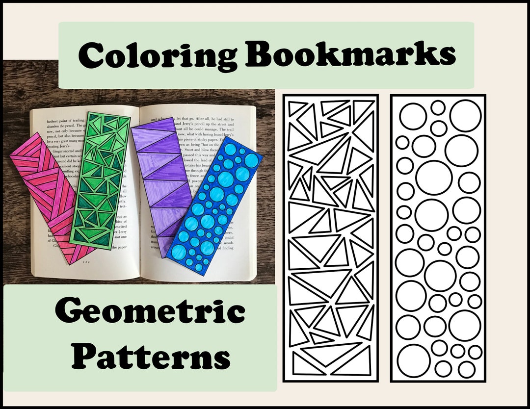 Printable Coloring Bookmark, Geometric Patterns, Print and Color ...