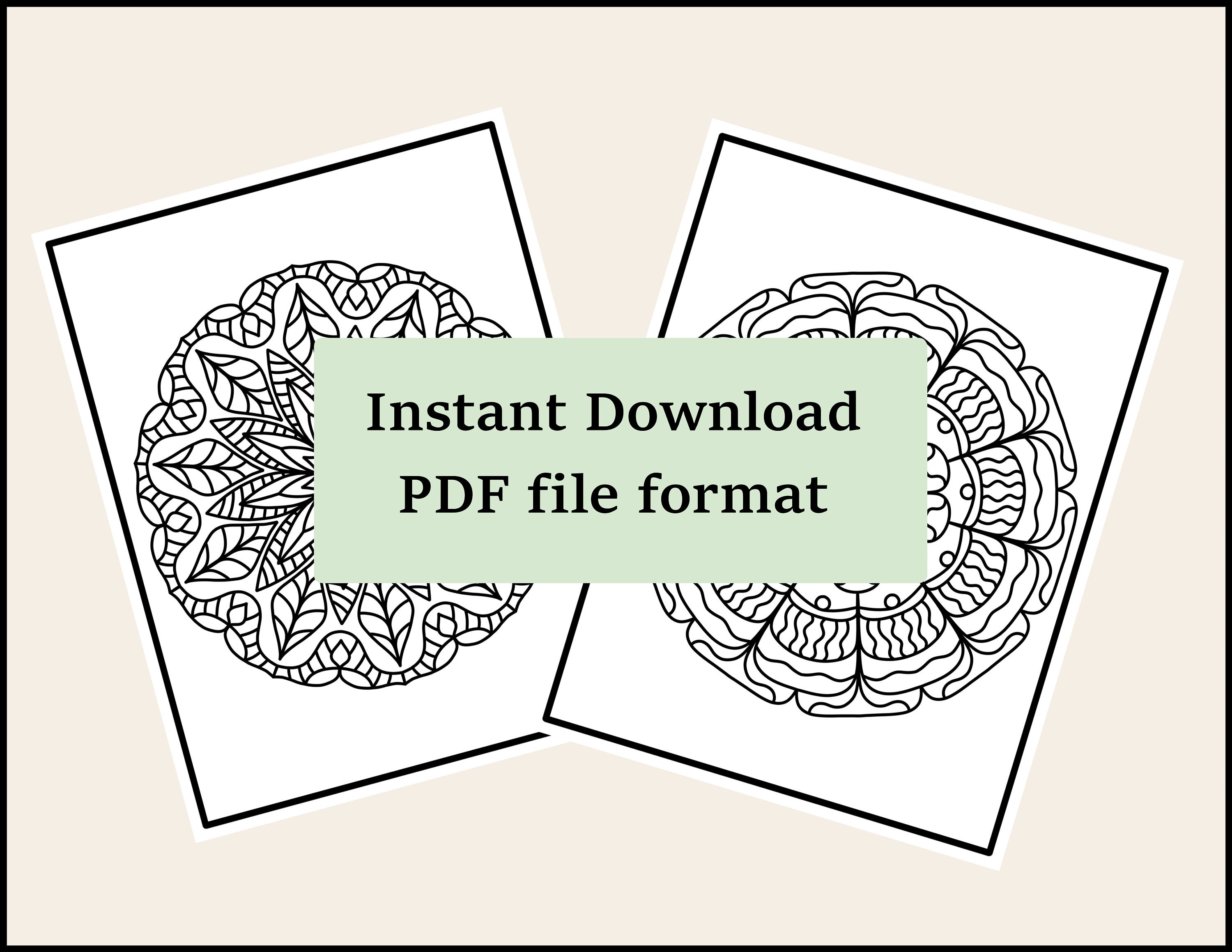 Mandala Coloring Pages, Easy Mandala, Printable - Etsy