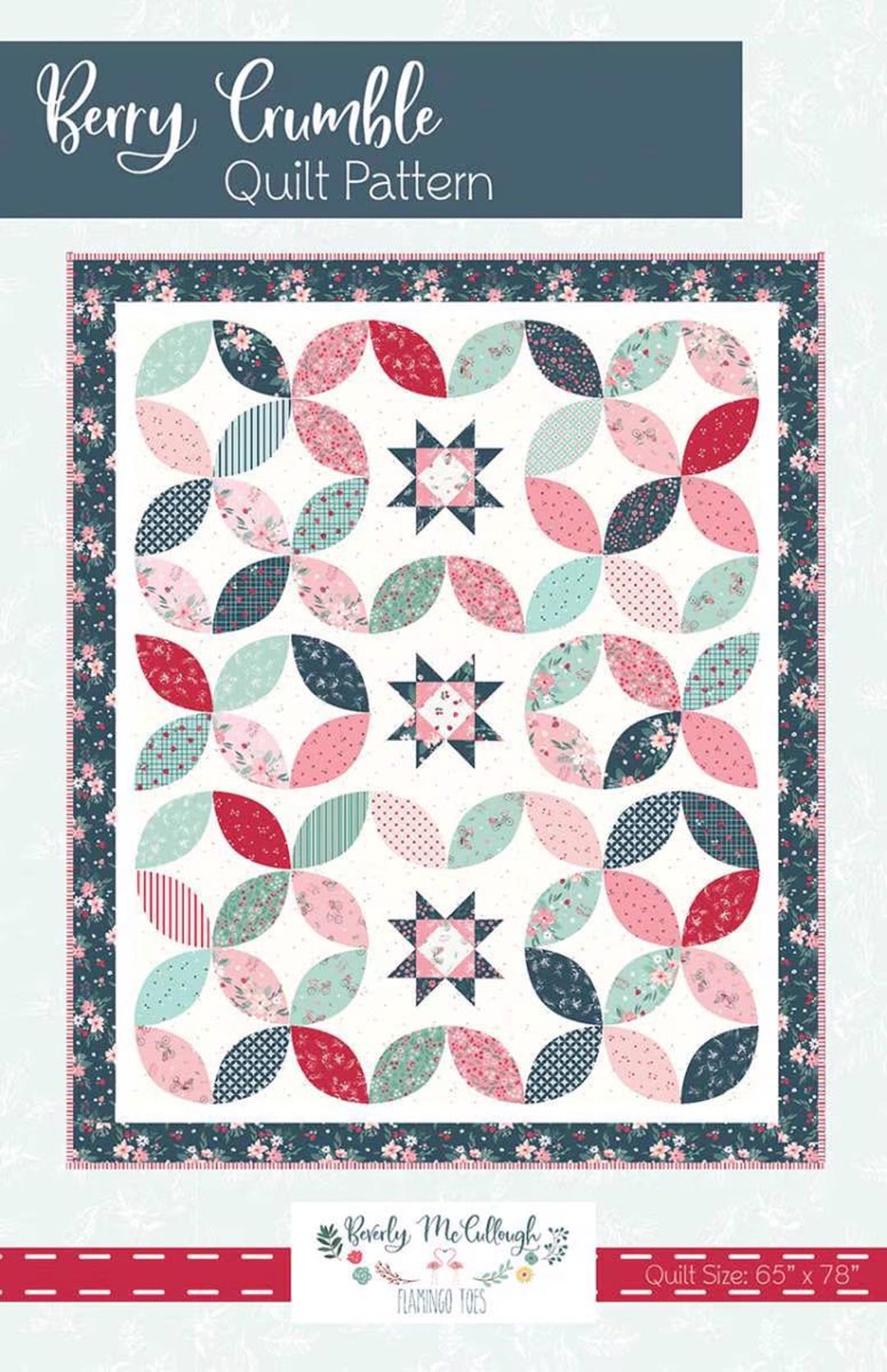 Berry Crumble Quilt Pattern: Orange Peel Design--paper Pattern (65x78 ...