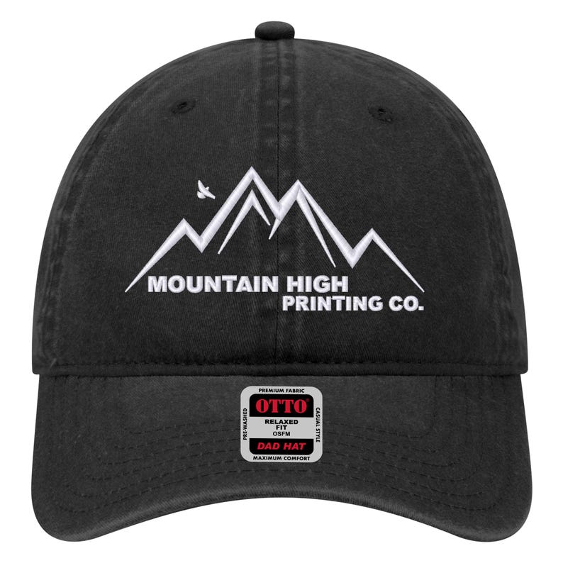 Custom Logo Embroidered Otto Cap: Low Profile Cotton Hat - Etsy