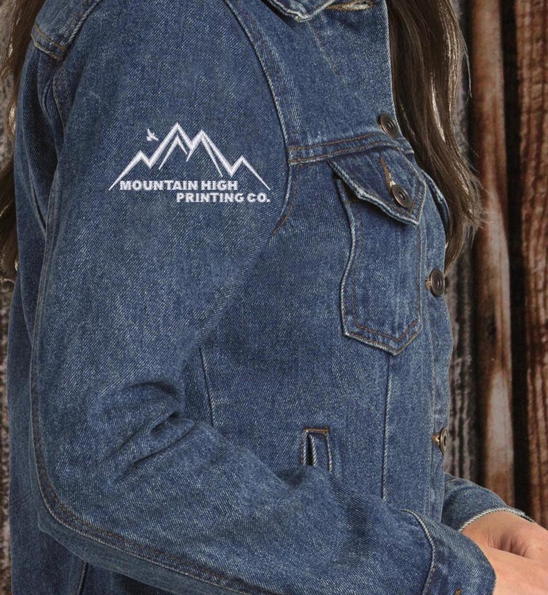 Custom Embroidered Denim Jacket: Personalized Logo & Monogram - Etsy