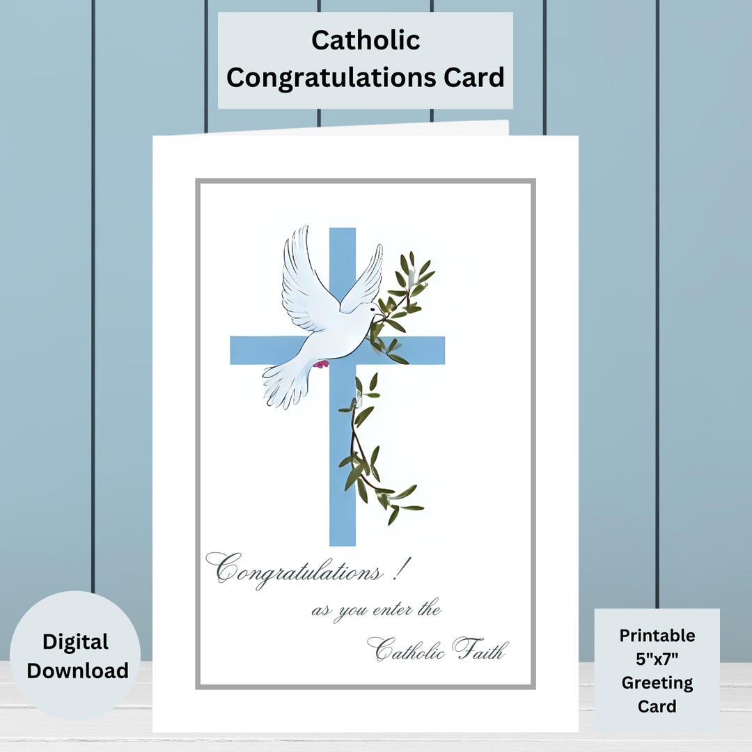 Catholic Sacrament Congratulations Card | Catholic Blessing Cards ...
