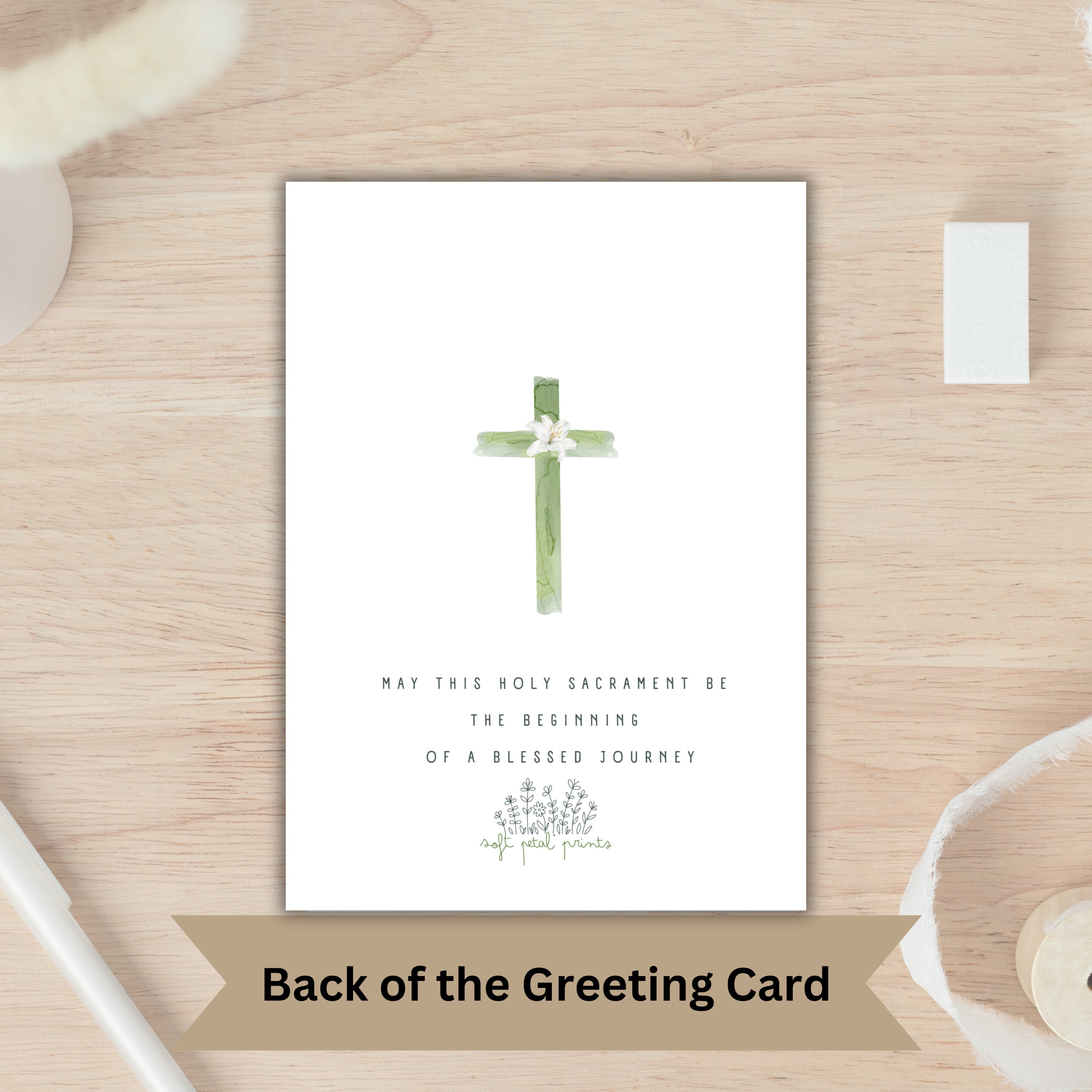 RCIA Congratulations Card: Watercolor Cross, Lilies (PDF) - Etsy