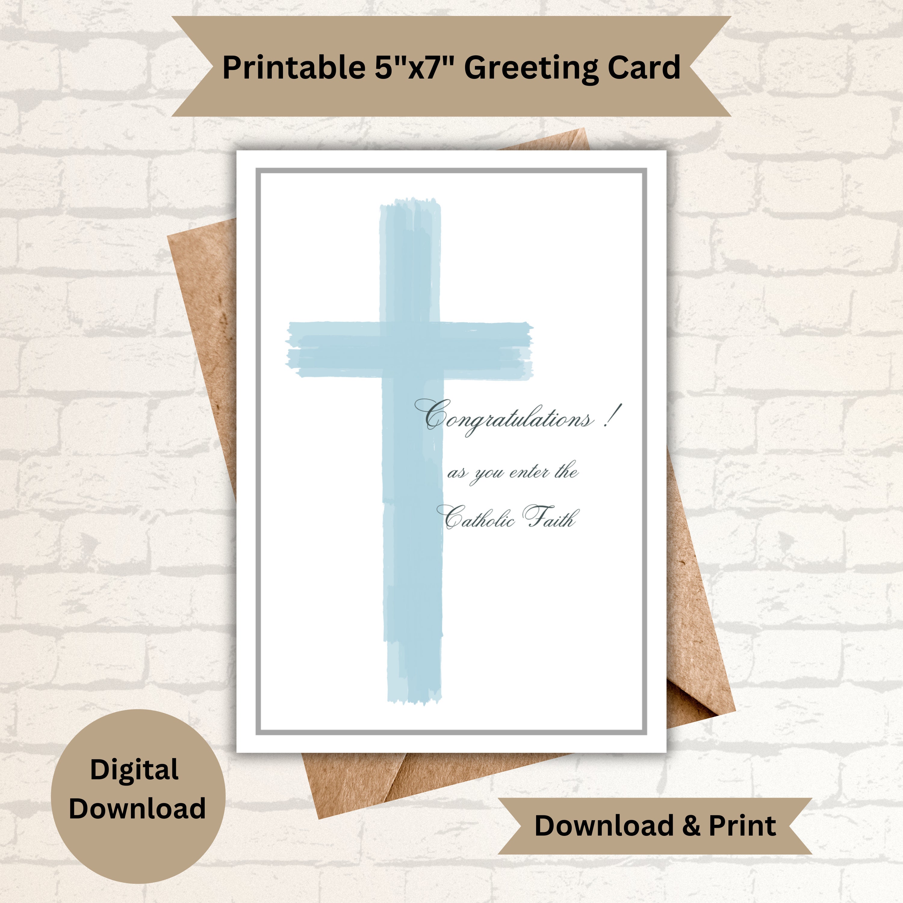 RCIA Congratulations Greeting Card| Confirmation Congratulations Card ...