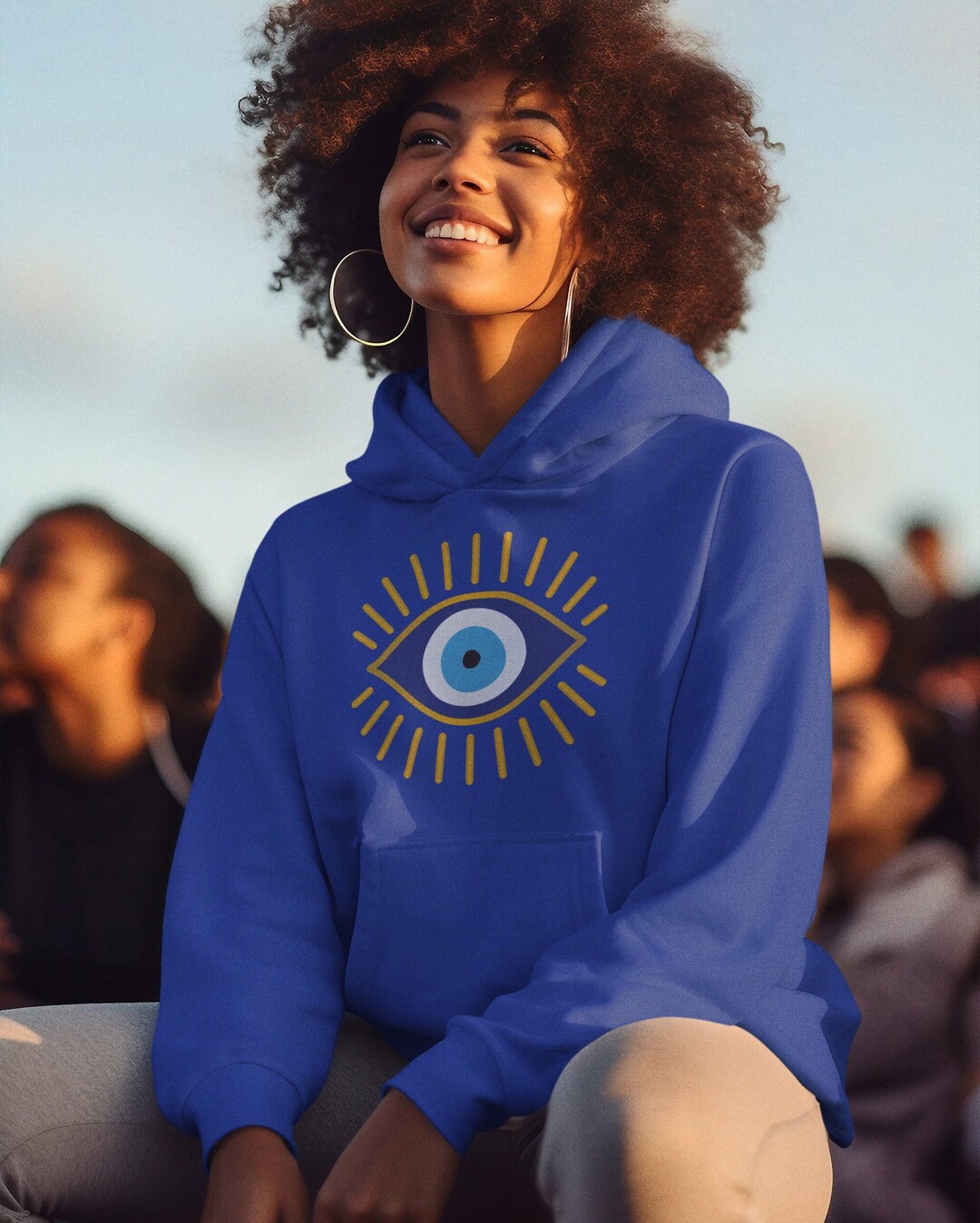 Evil Eye Graphic Protection Hoodie Sweatshirt - Etsy