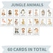 Animal Flashcards Set: 60 Preschool Vocabulary Cards (digital Download ...