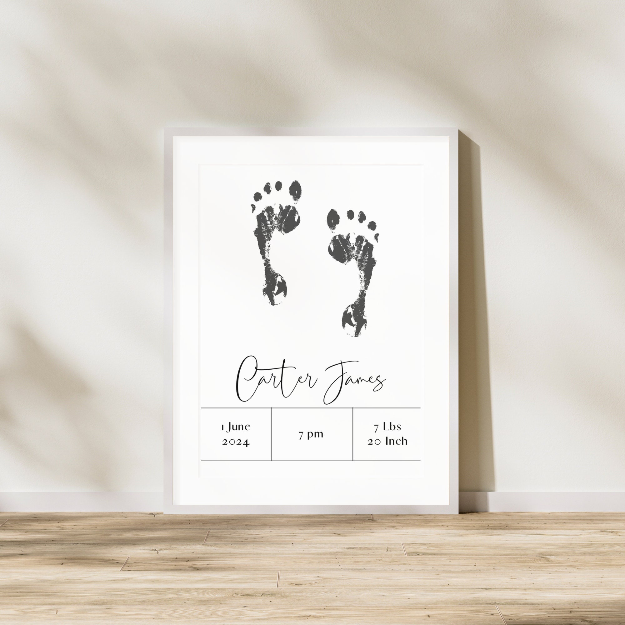 Customizable Birth Details Poster Personalized Birth Statistics Print ...