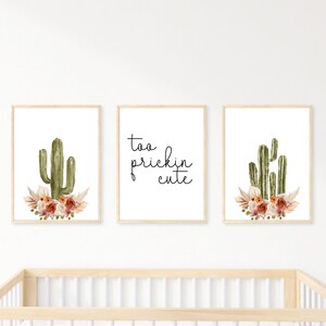 Boho Cactus Print, Printable Boho Wall Art, Cactus Wall Art ...