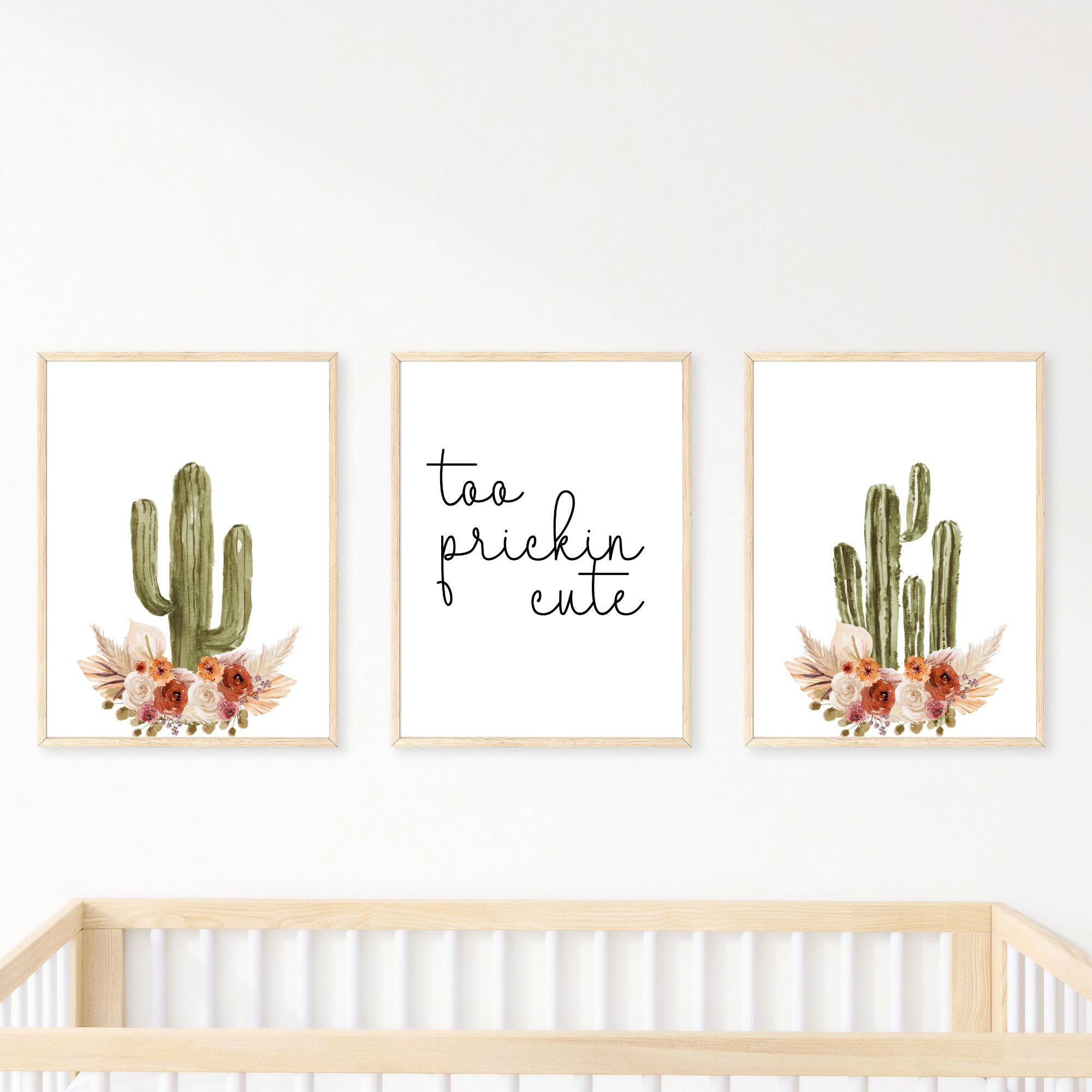 Boho Cactus Print, Printable Boho Wall Art, Cactus Wall Art ...