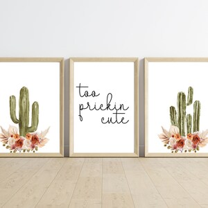 Boho Cactus Print, Printable Boho Wall Art, Cactus Wall Art ...