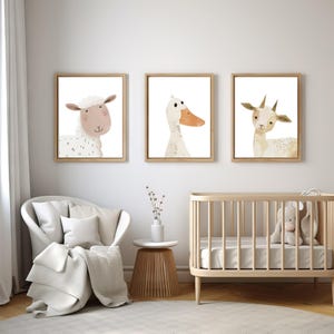 Farm Nursery Prints, Cute Farm Animal Wall Decor for Kids' Nurseries ...