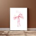 Adorable Preppy Watercolor Bow Artwork for Girl's Room Personalized ...