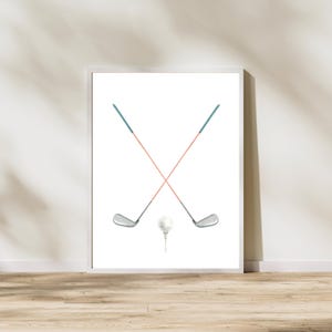 Golf Themed Nursery Decor, Set of 3 Digital Downloads, Cute Golf Clubs ...