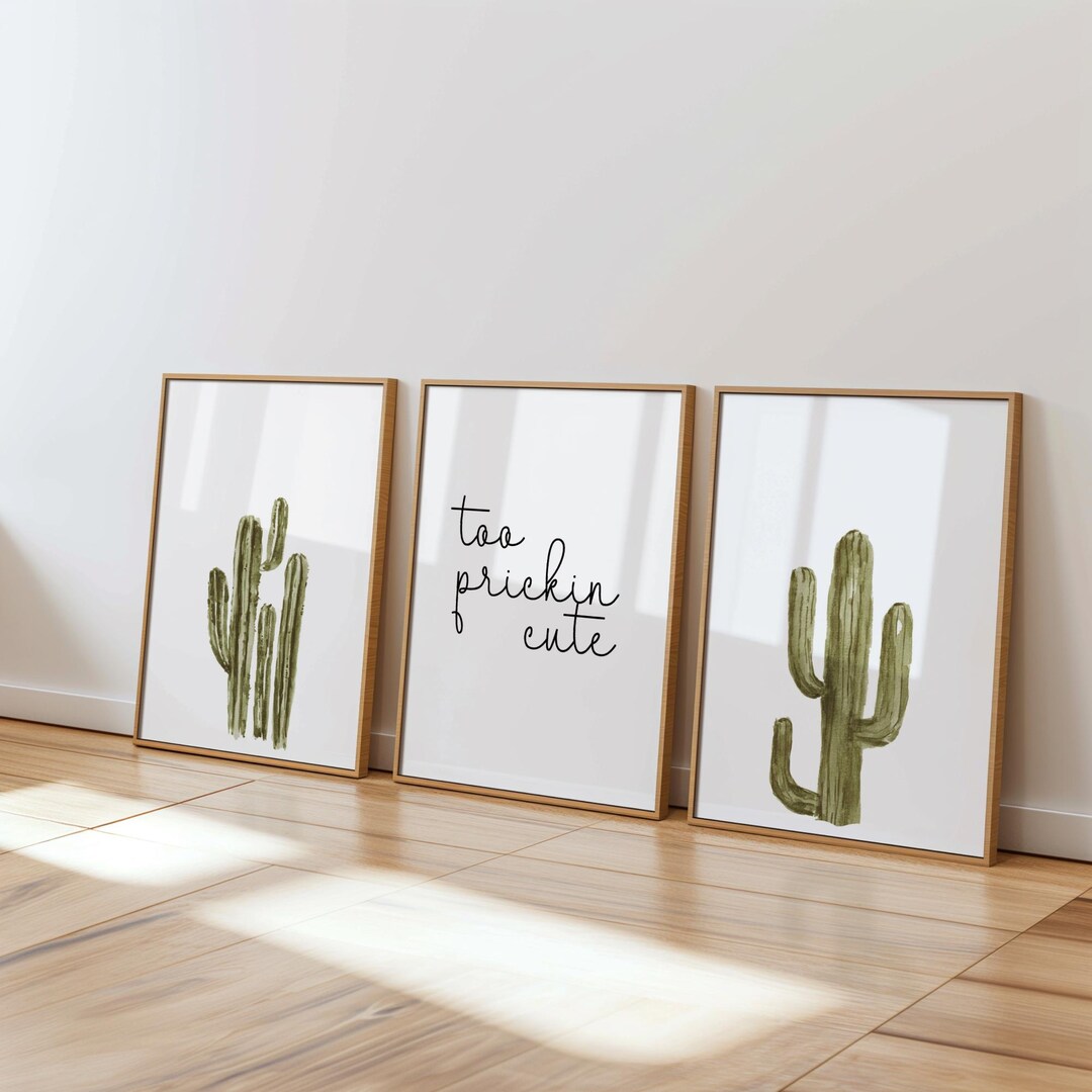 Boho Cactus Wall Art Print | Southwestern Nursery Decor | Kids Room ...