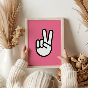 Peace Sign, Smiley, Lightning Bolt Art Prints: Girl Nursery Decor ...