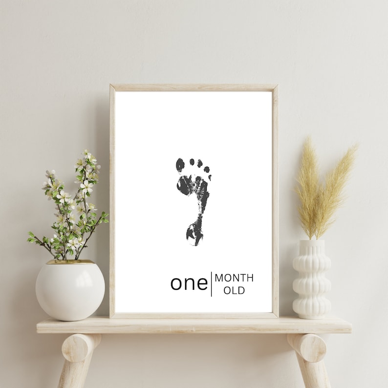 DIY Baby Milestone Cards: Footprint Handprint Keepsakes - Etsy