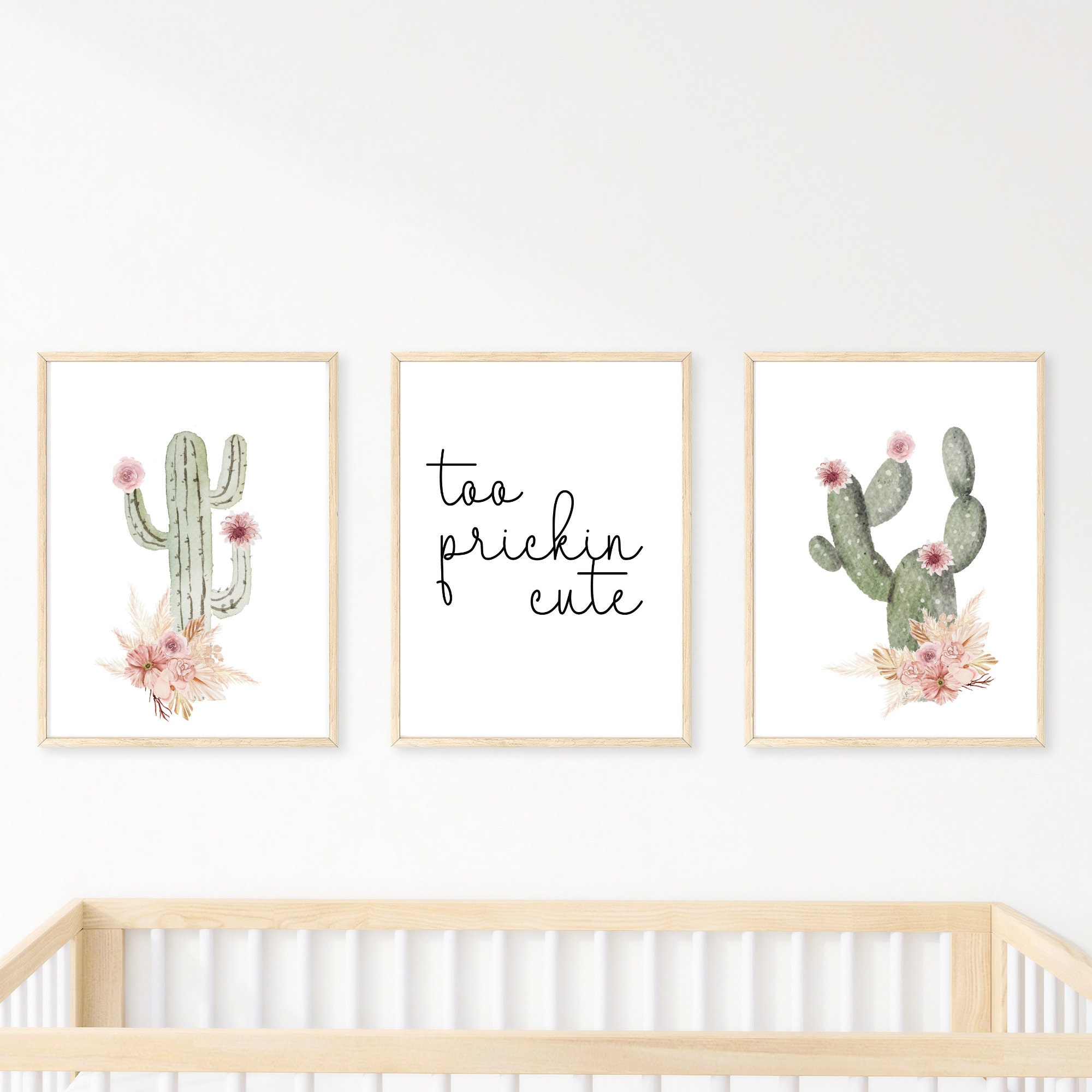 Boho Cactus Print, Printable Boho Wall Art, Cactus Wall Art ...
