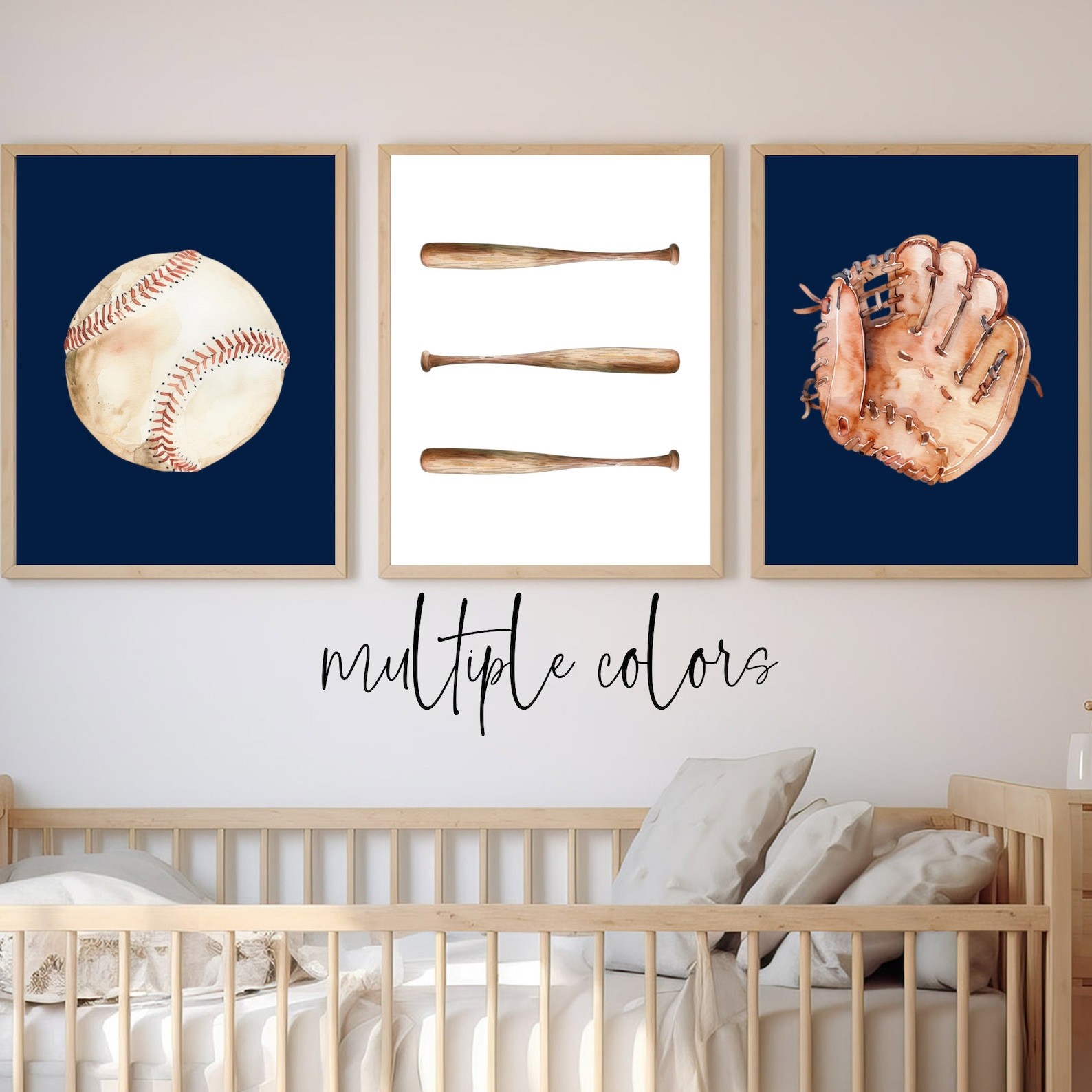 Home Run Decor: Baseball Wall Art Set for Baseball-themed Nursery - Etsy
