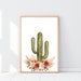 Boho Cactus Print, Printable Boho Wall Art, Cactus Wall Art ...