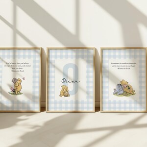 Winnie-the-pooh Nursery Print: Custom Name, Vintage Bear Decor - Etsy