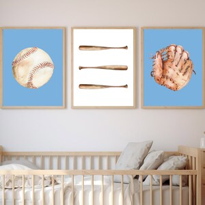 Home Run Decor: Baseball Wall Art Set for Baseball-themed Nursery ...