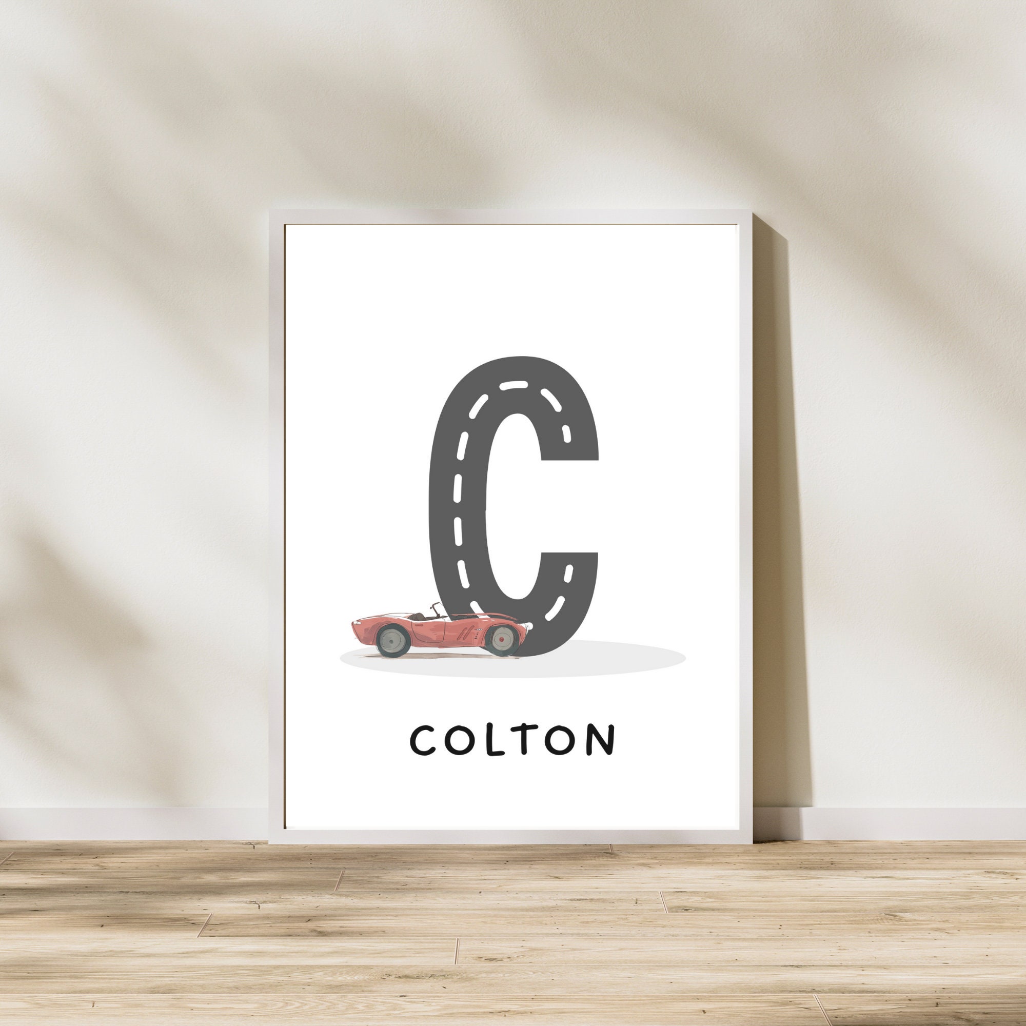 Printable Vehicle ABC Poster: Personalized Transportation Alphabet ...