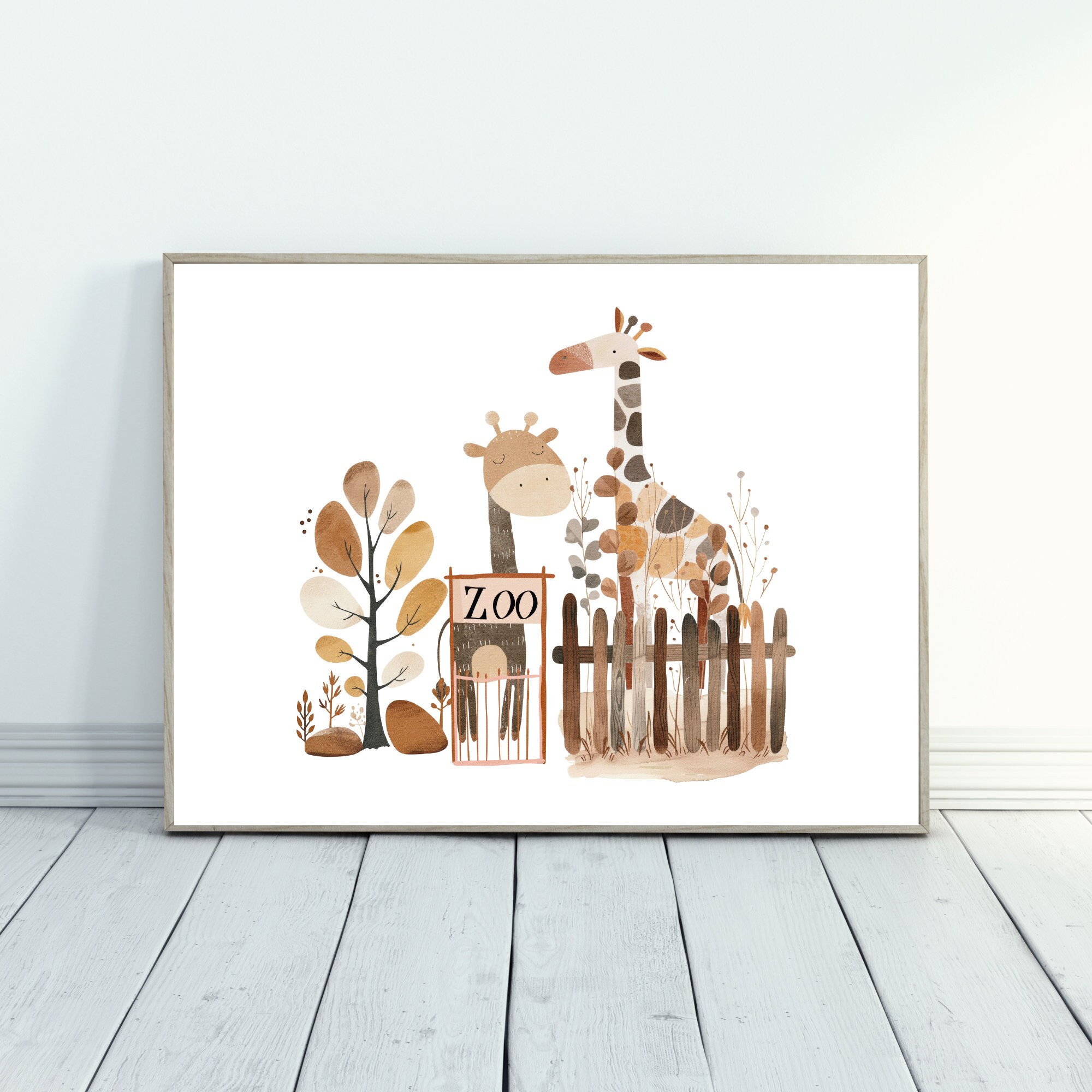 Safari Themed Nursery Wall Art Jungle Animal Prints for Baby's Room ...