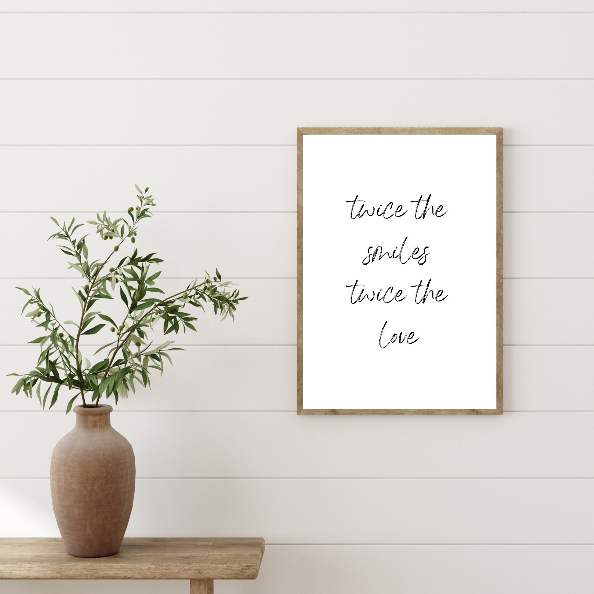 Twin Nursery Wall Art Quote Twin Nursery Minimalist Print for Gender ...