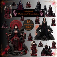Lilith SVG Bundle, Lilith Face PNG ,lilith and Snake Clipart, Hand ...